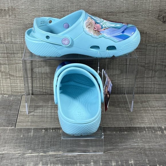 CROCS | Shoes | Crocs Fun Lab Disneys Frozen Ii Elsaanna Ice Blue Clog ...